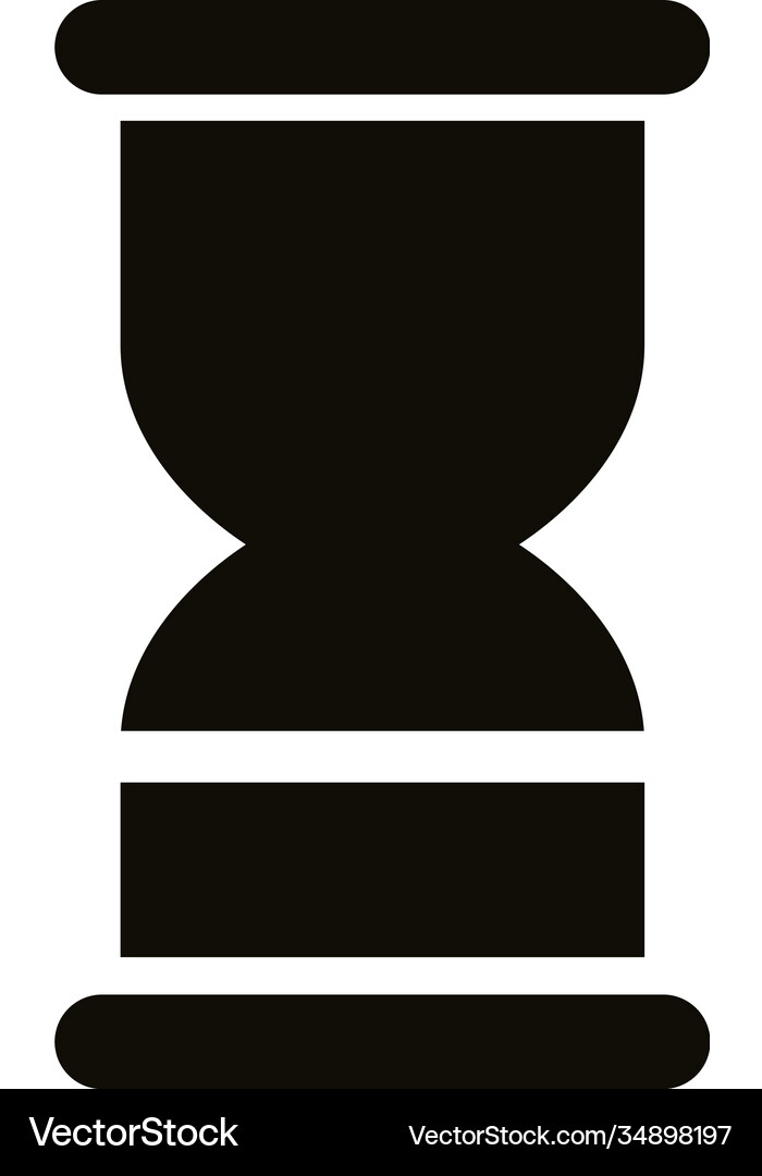 Hourglass time silhouette style icon Royalty Free Vector