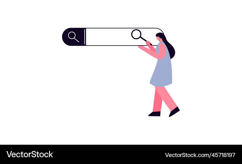 Search bars and people browsing online information