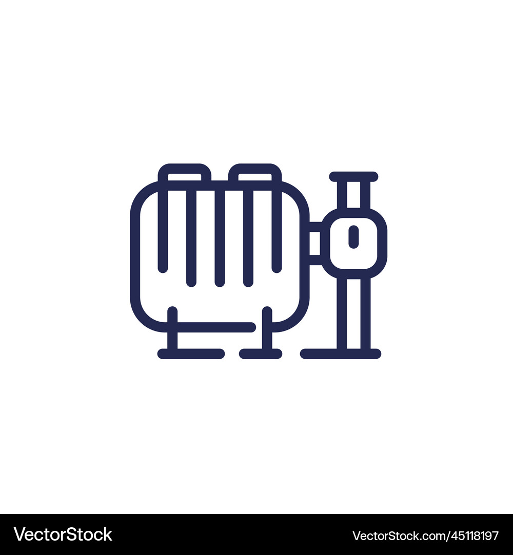 Water pump icon line design Royalty Free Vector Image