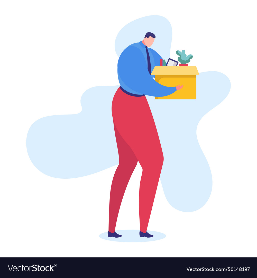 Work problem cartoon flat sad Royalty Free Vector Image