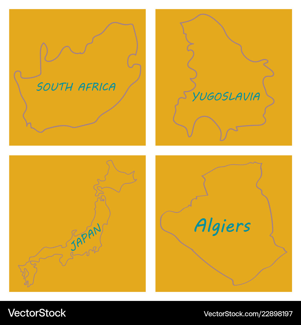 World map-countries in color on white background Vector Image