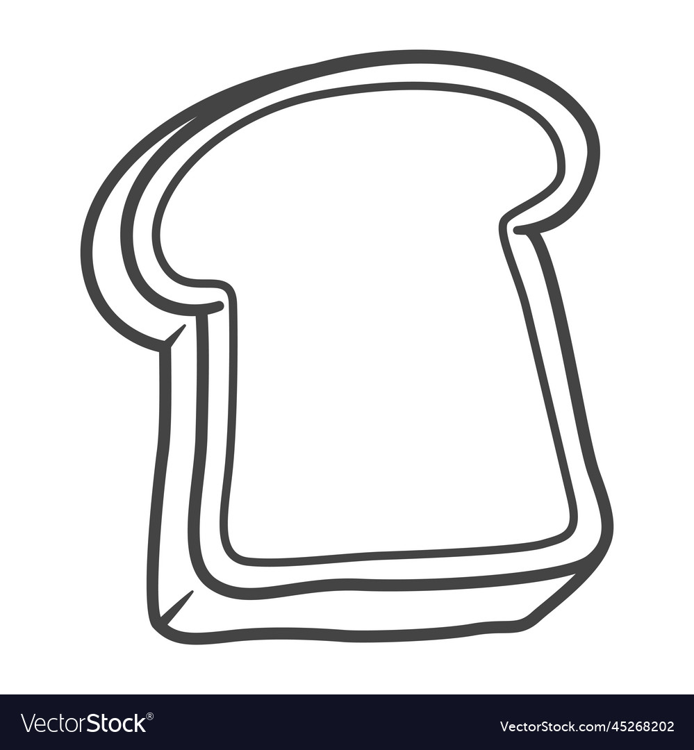 Bread outline Royalty Free Vector Image - VectorStock