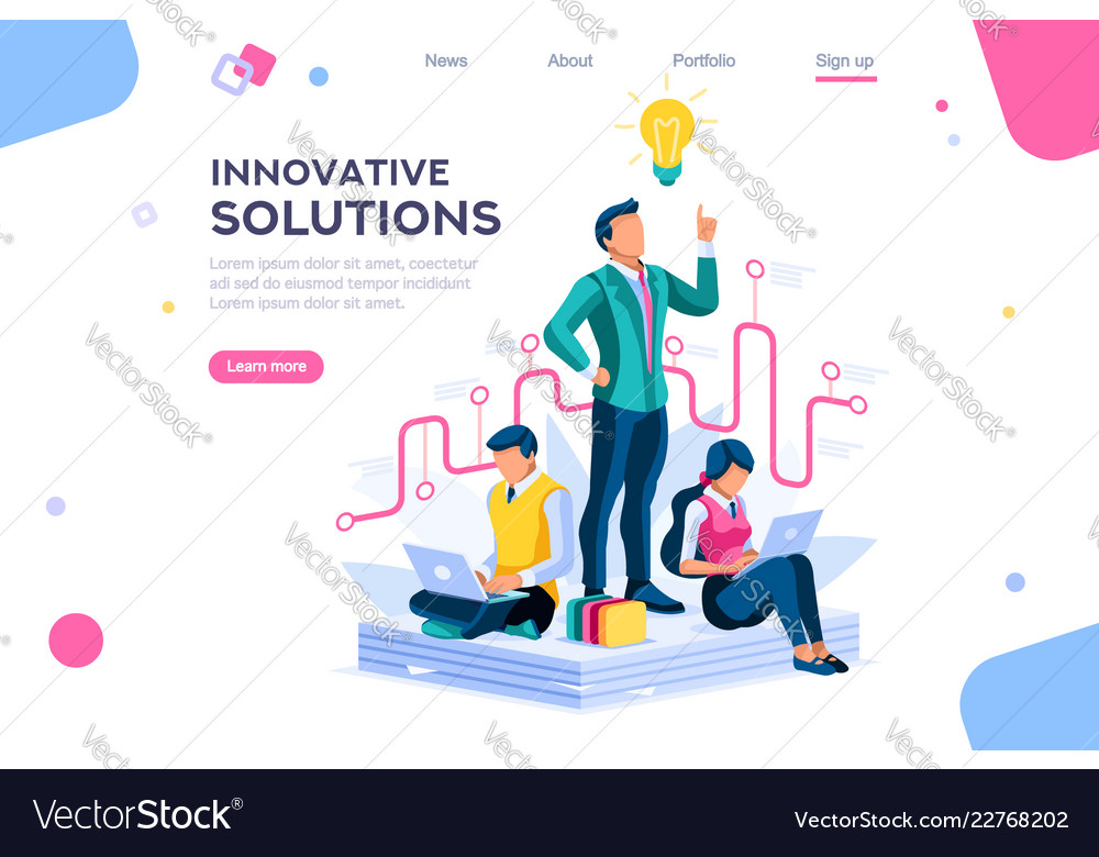 Creative answer cartoon concept Royalty Free Vector Image