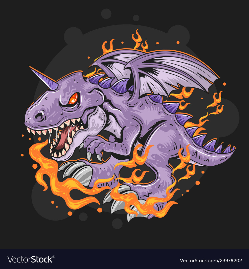 Dragon fire Royalty Free Vector Image - VectorStock