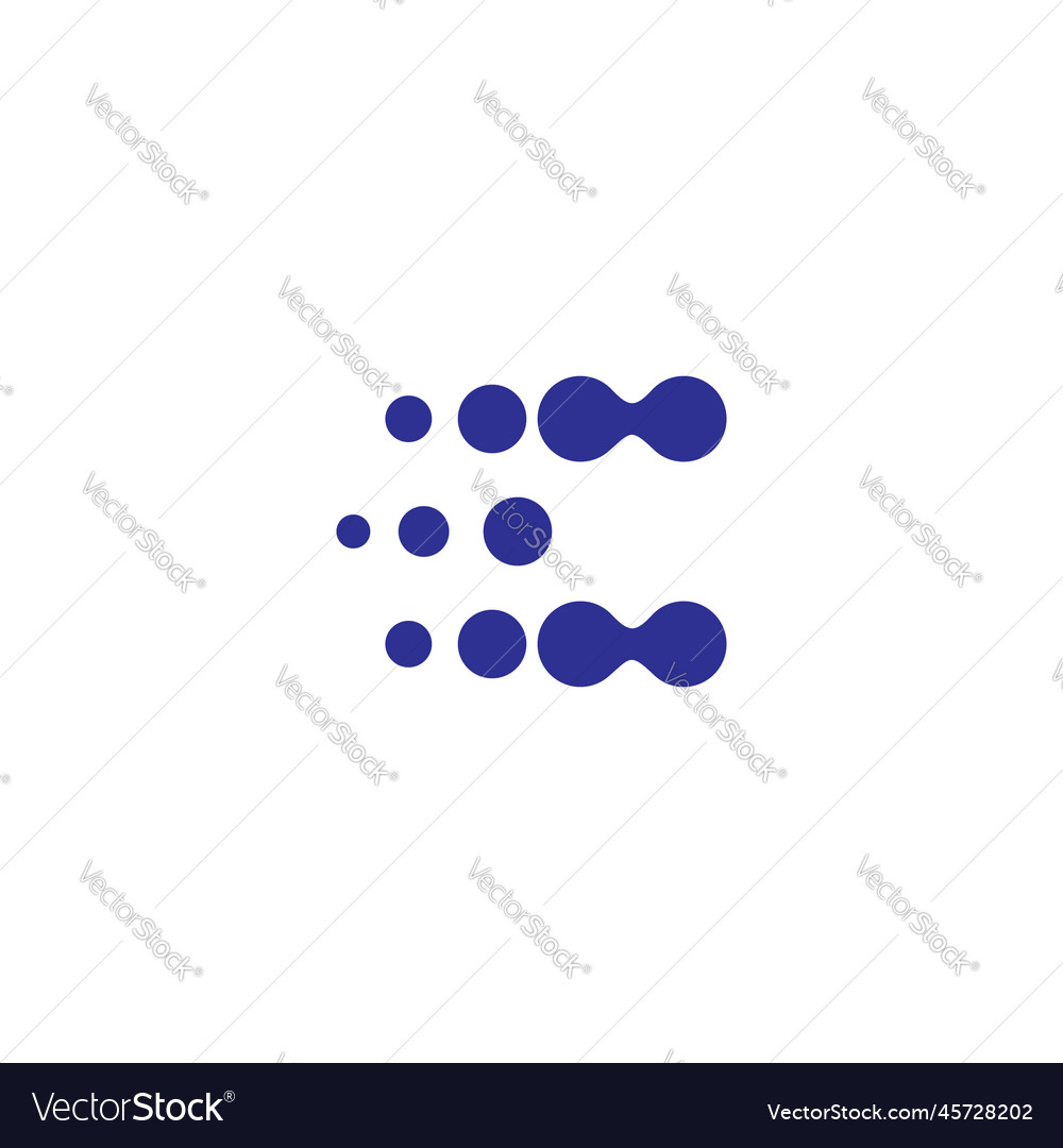 Ei initials logo icon technology Royalty Free Vector Image