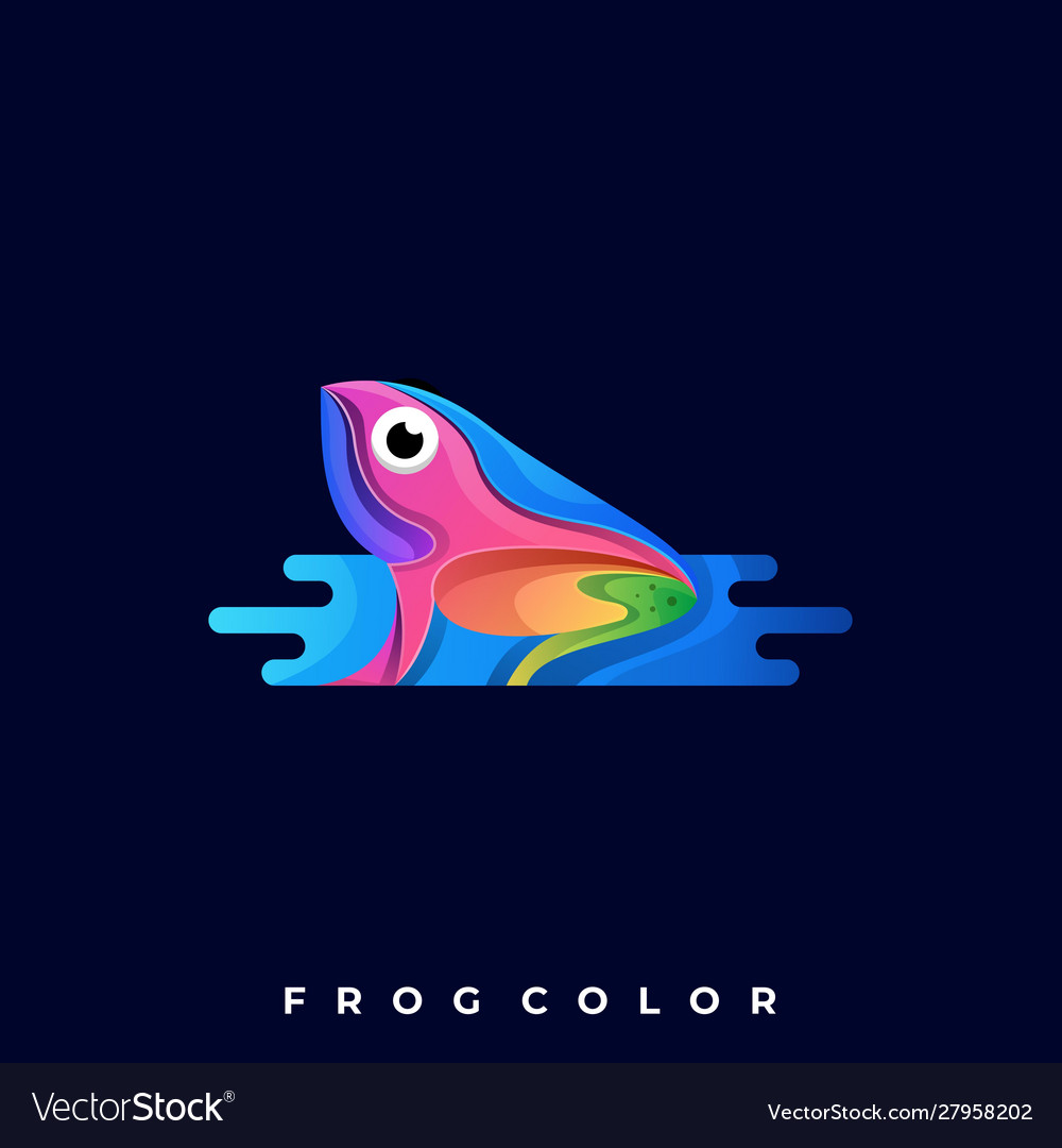 Frog design template Royalty Free Vector Image