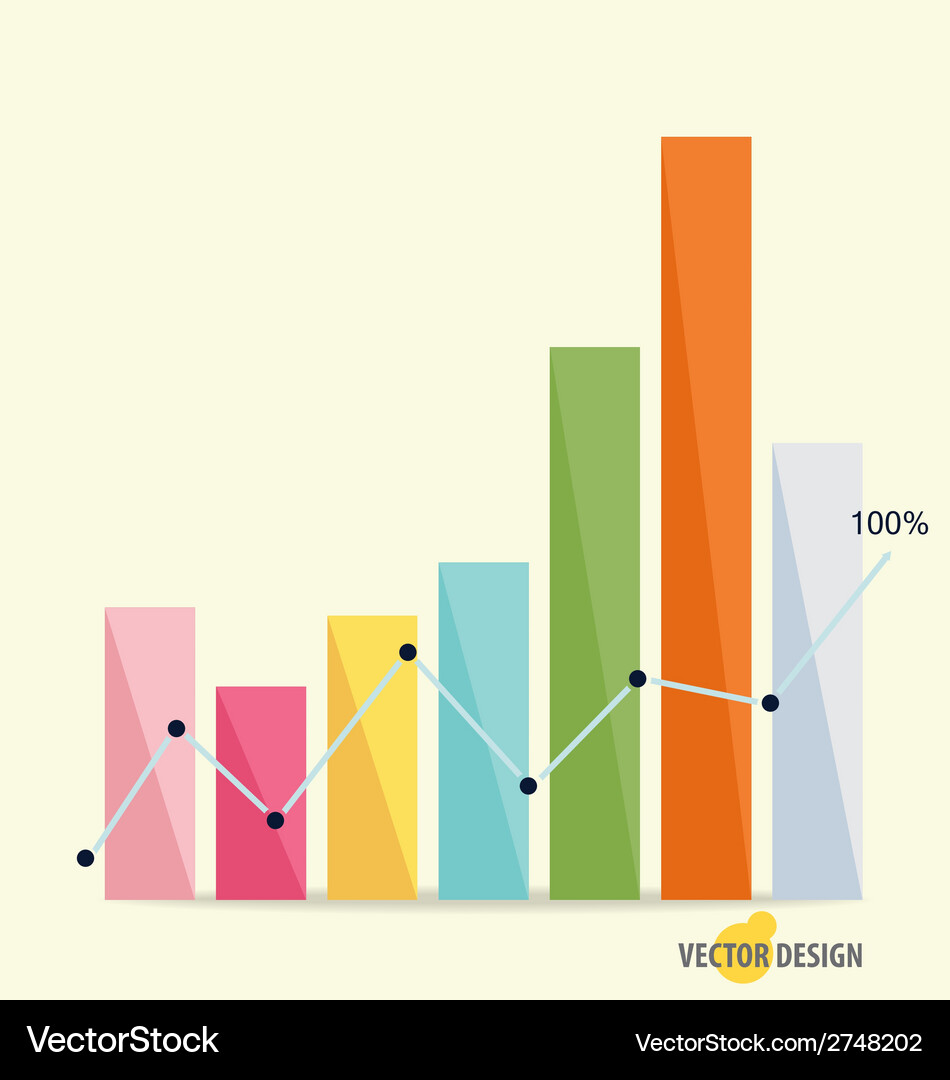 Modern design graph business to success can Vector Image