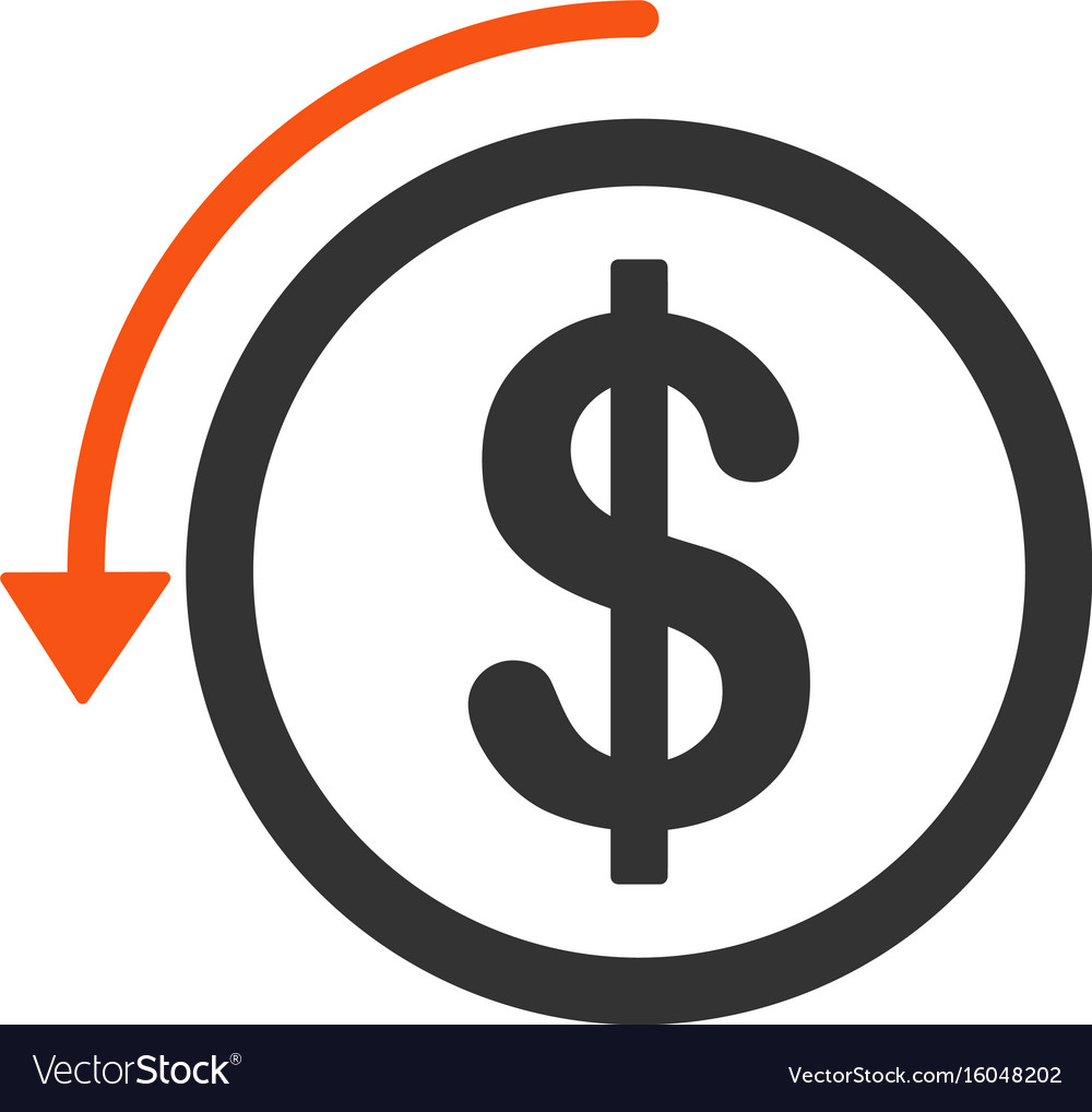 Refund flat icon Royalty Free Vector Image - VectorStock