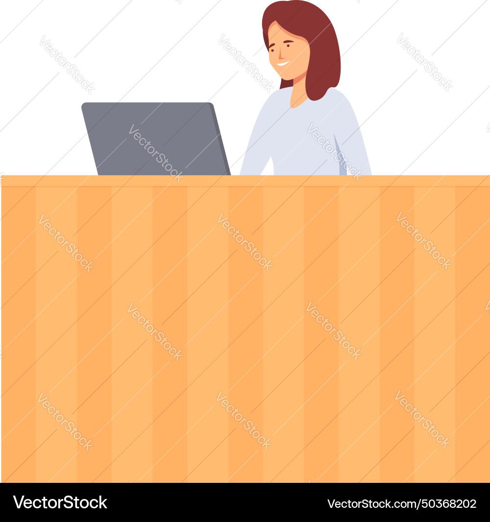 Welcome visit desk icon cartoon guest Royalty Free Vector