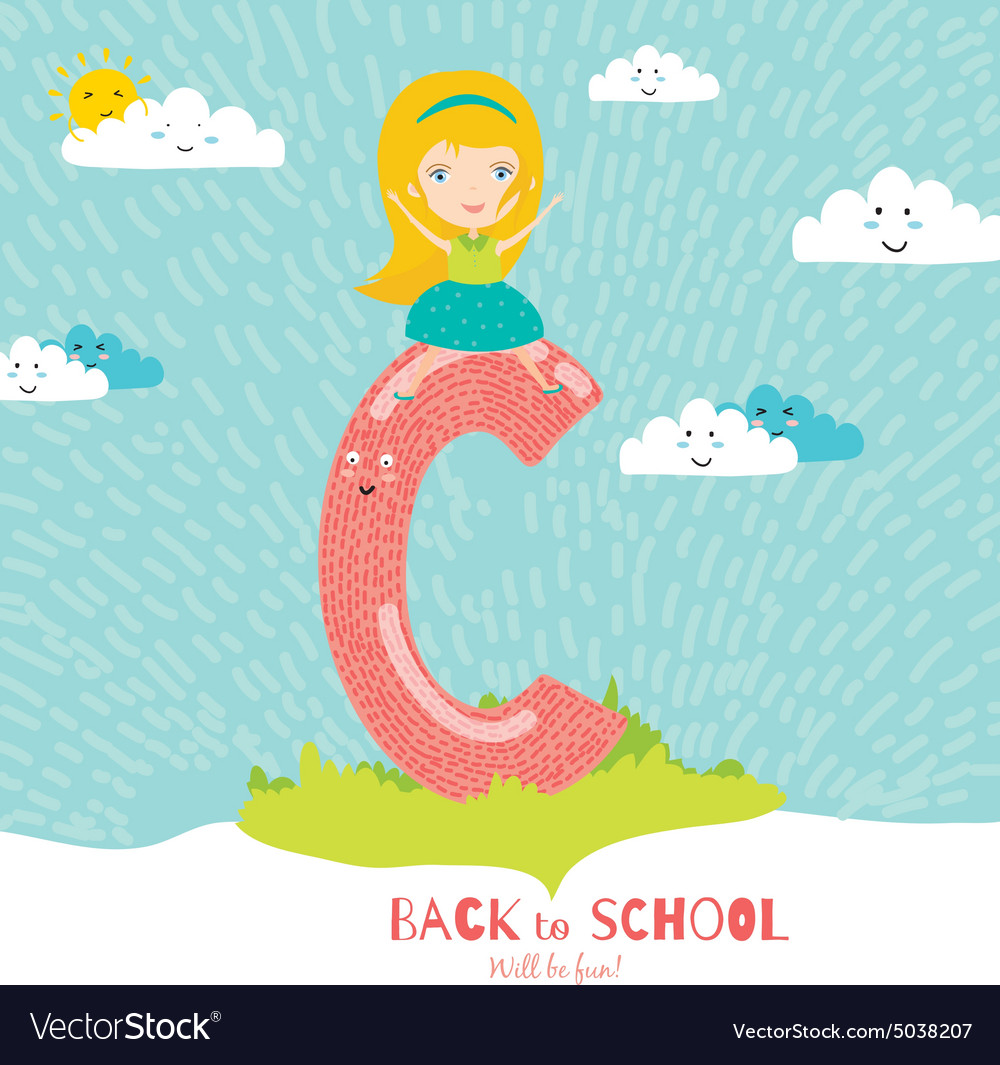 Back to school notes with smiling happy kids Vector Image