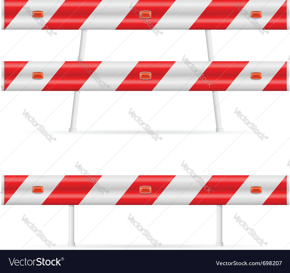 Construction barricade Royalty Free Vector Image