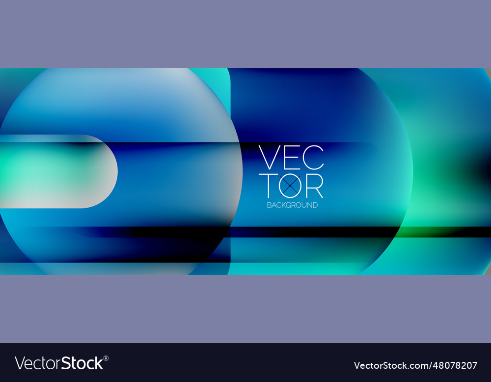 Dynamic Bright Colorful Geometric Elements Vector Image