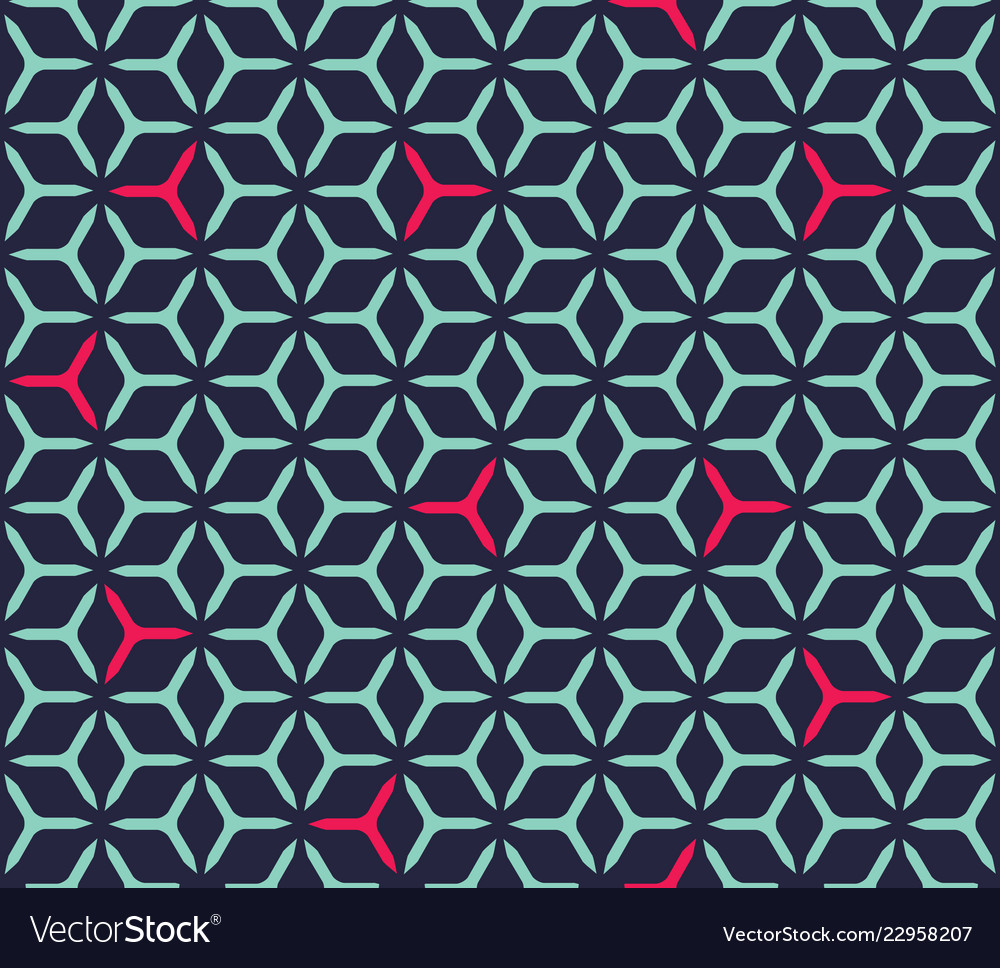 Geometric cubic grid seamless pattern Royalty Free Vector