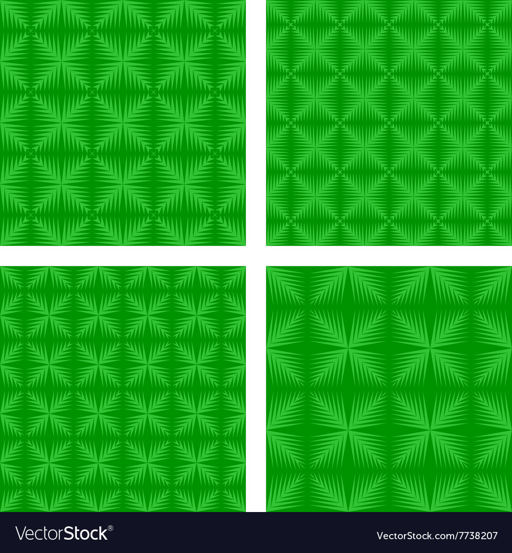 Green seamless pattern background set Royalty Free Vector