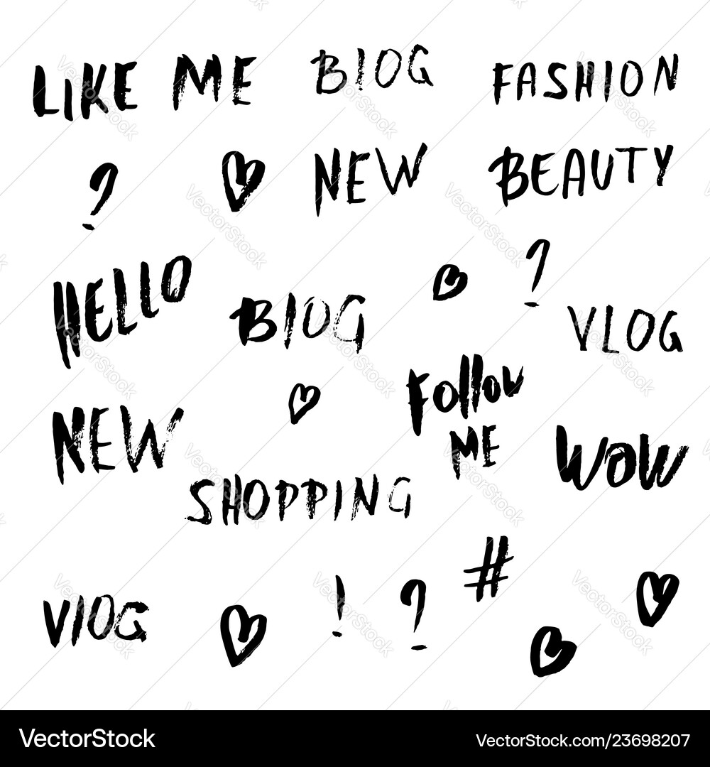 Handwritten lettering for social media network Vector Image