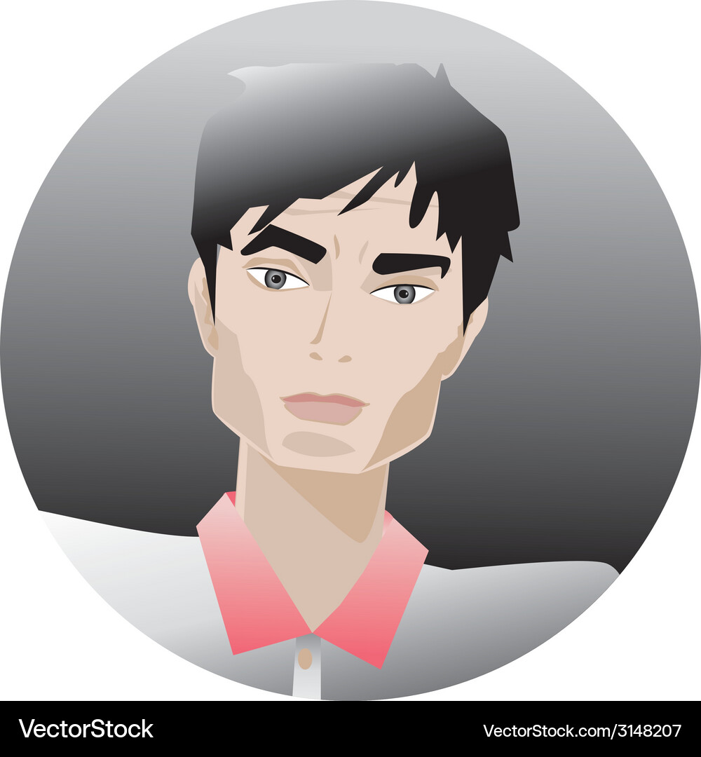 Portrait of a young handsome man Royalty Free Vector Image