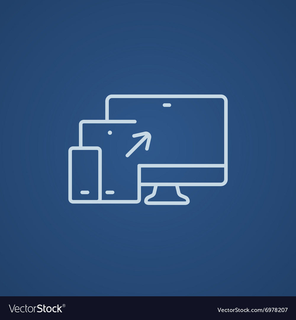 Responsive web design line icon Royalty Free Vector Image