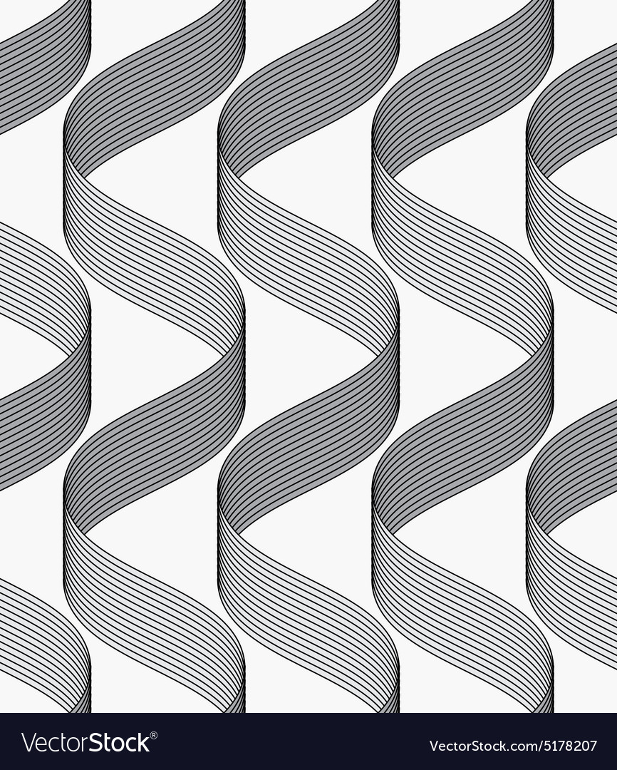 Ribbons making waves pattern Royalty Free Vector Image