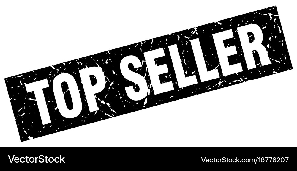 Square grunge black top seller stamp Royalty Free Vector