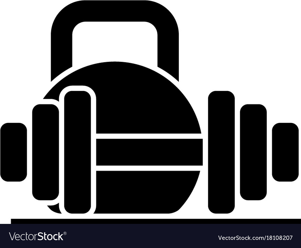 Weights and dumbbells icon Royalty Free Vector Image