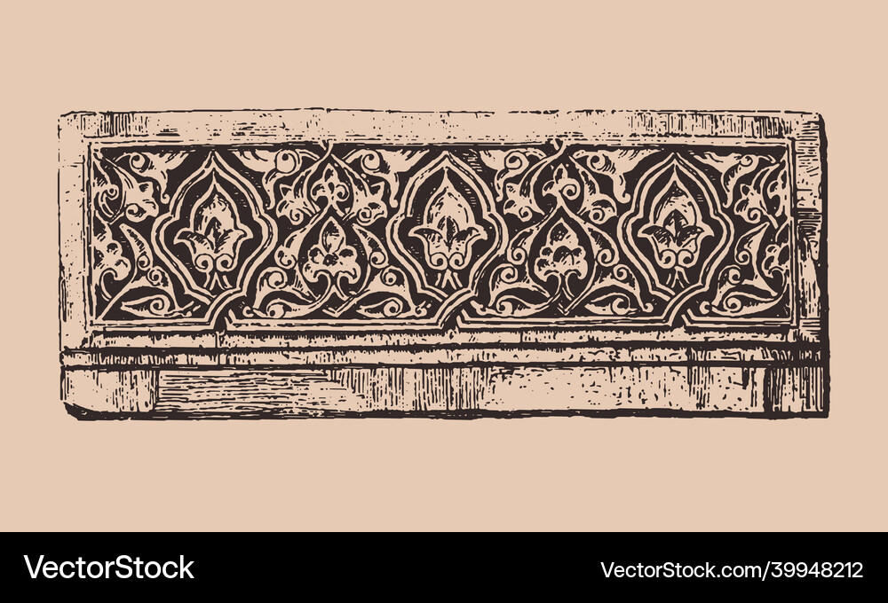 Ancient antique traditional frame ornament Vector Image
