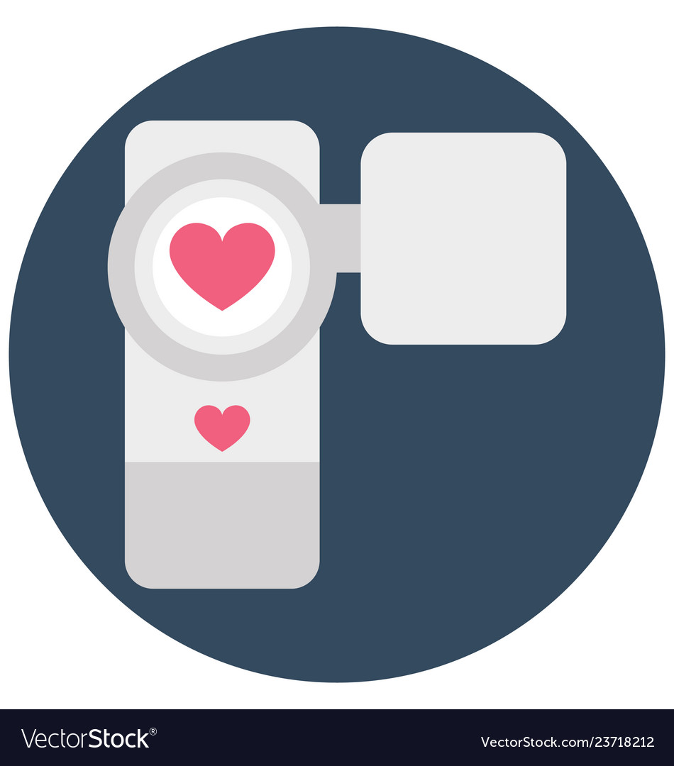 Camcorder isolated icon editable Royalty Free Vector Image