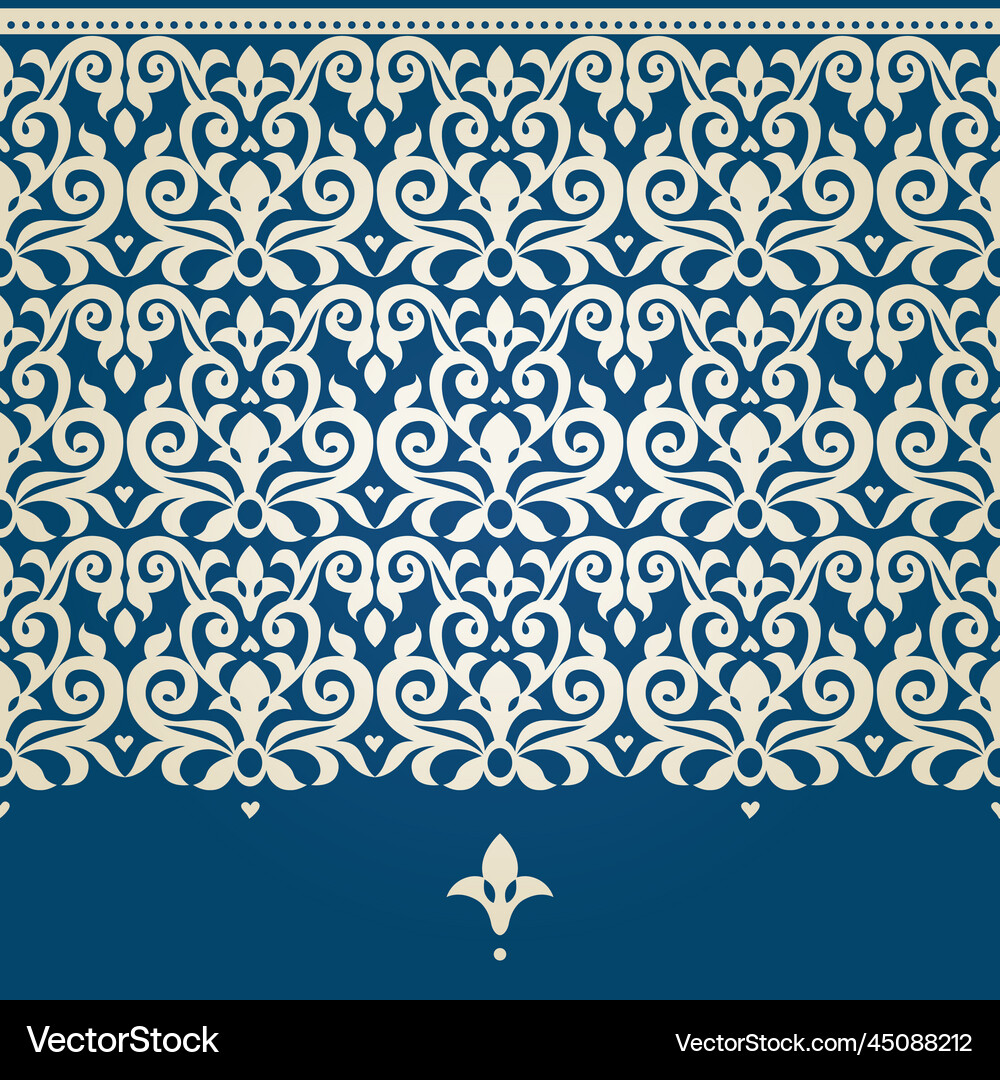 Decorative seamless border in victorian style Vector Image