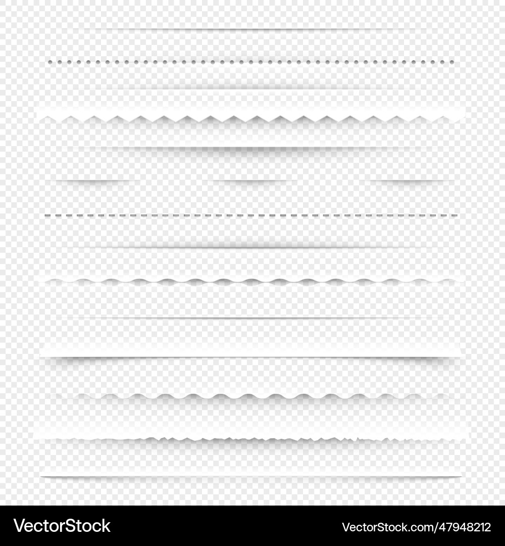 Horizontal dividers diagonal borders with holes Vector Image