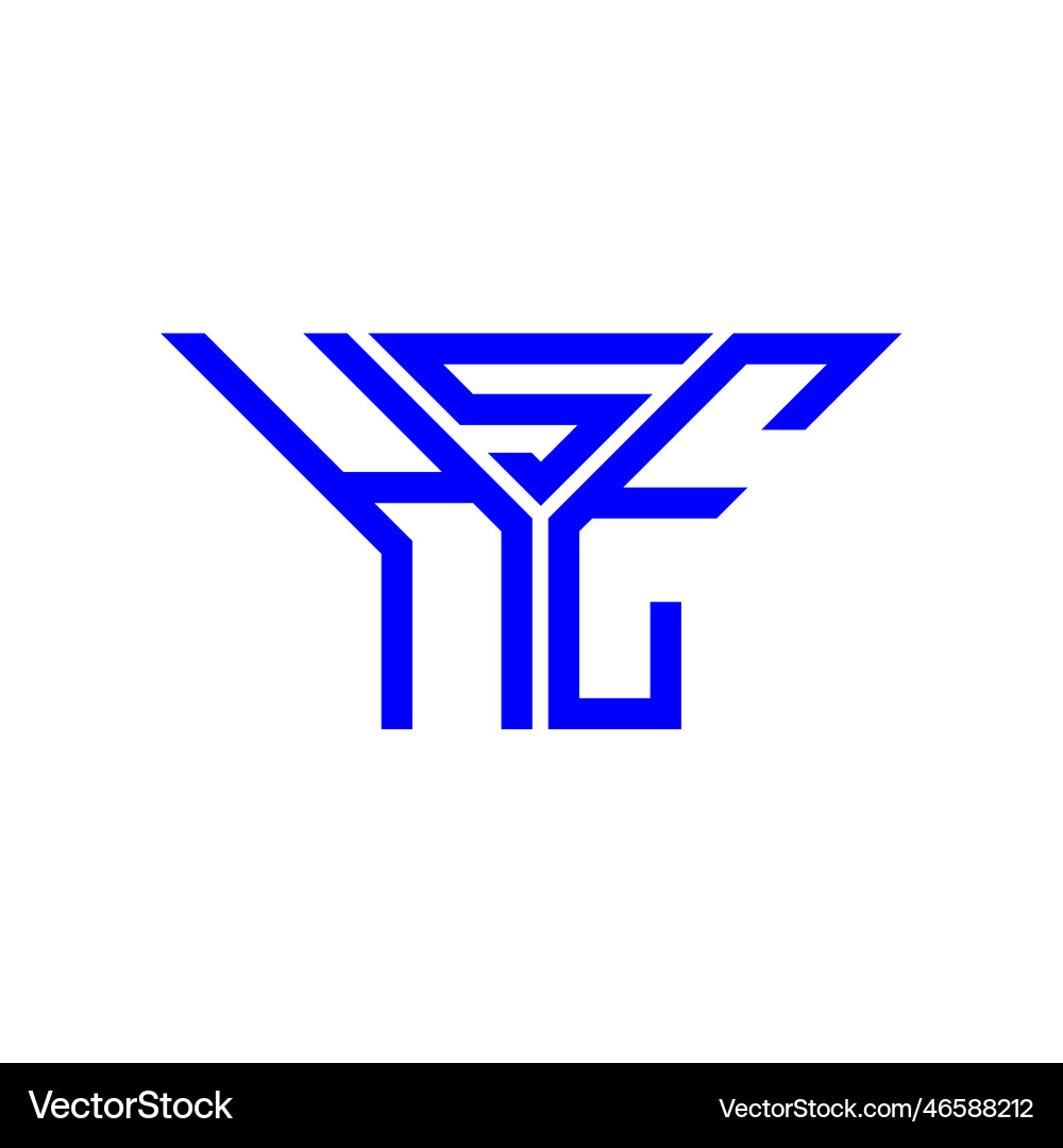 Hse letter logo creative design with graphic Vector Image