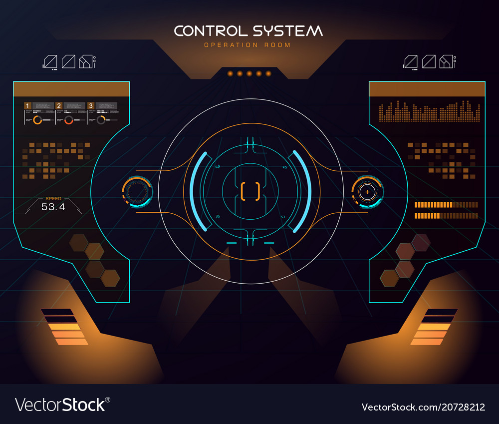 Interface ui design graphic hud Royalty Free Vector Image