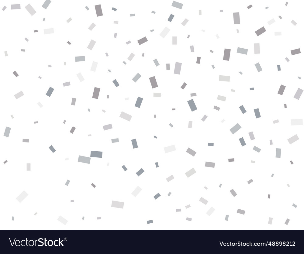 Modern light silver rectangular glitter confetti Vector Image