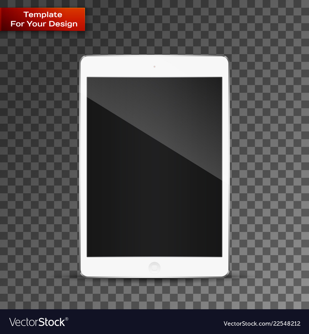 Realistic tablet pc computer Royalty Free Vector Image