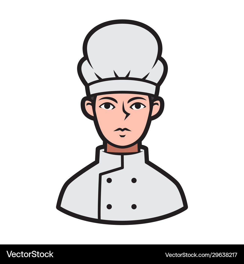 Chef people avatar icon design isolated background