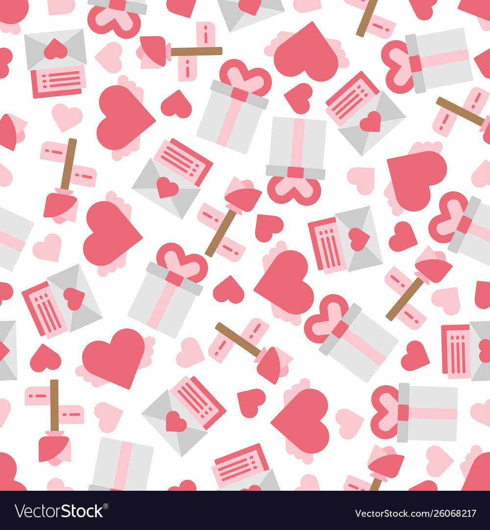 Cute objects and elements in seamless patterns Vector Image