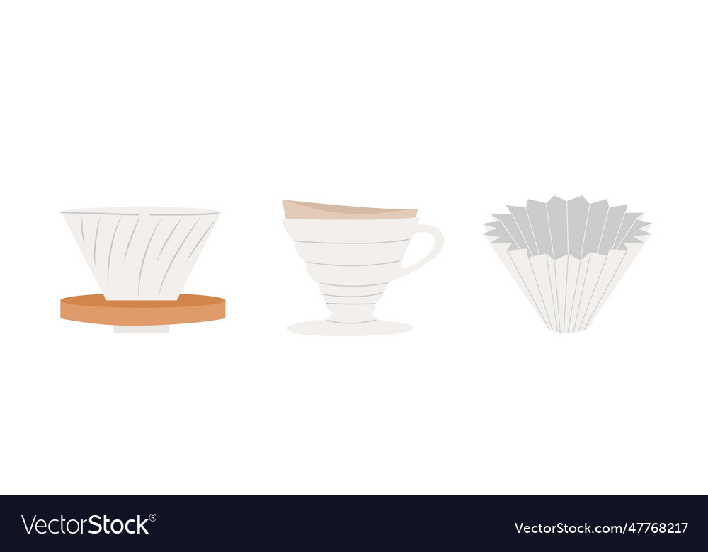 Manual alternative coffee brewing methods Vector Image Manual alternative coffee brewing methods Vector Image