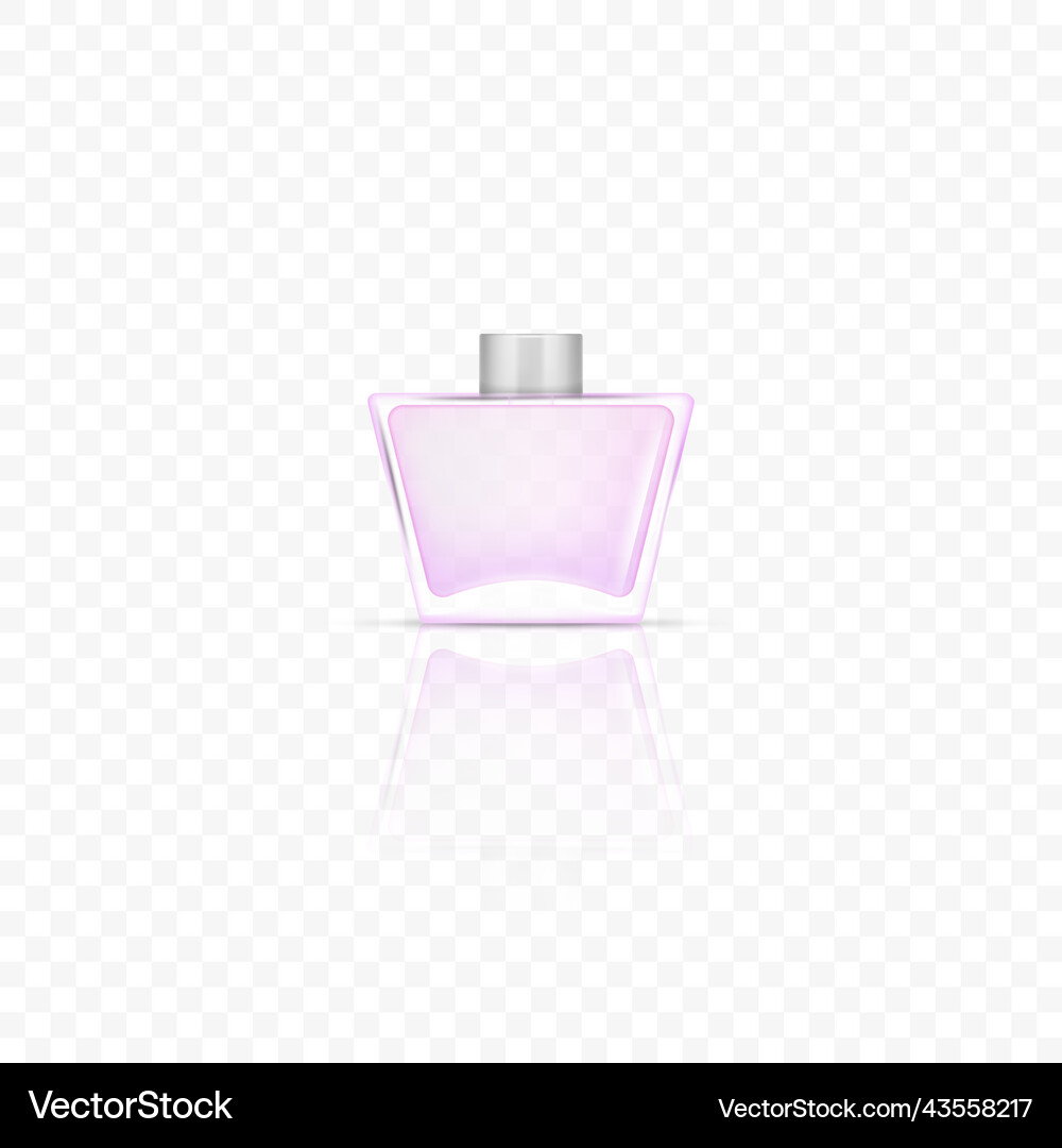 Perfume glass minimalist bottle transparent Vector Image