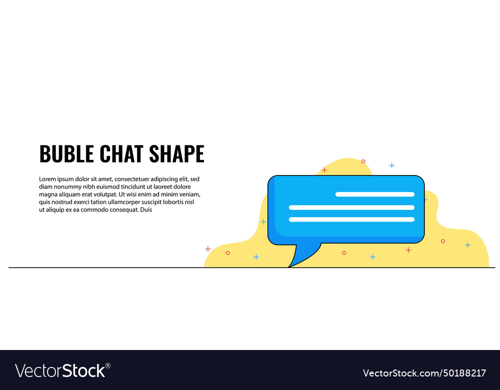 Speech bubble modern flat Royalty Free Vector Image