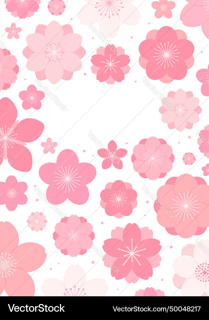 Spring flowers blossoms blooms floral frame Vector Image