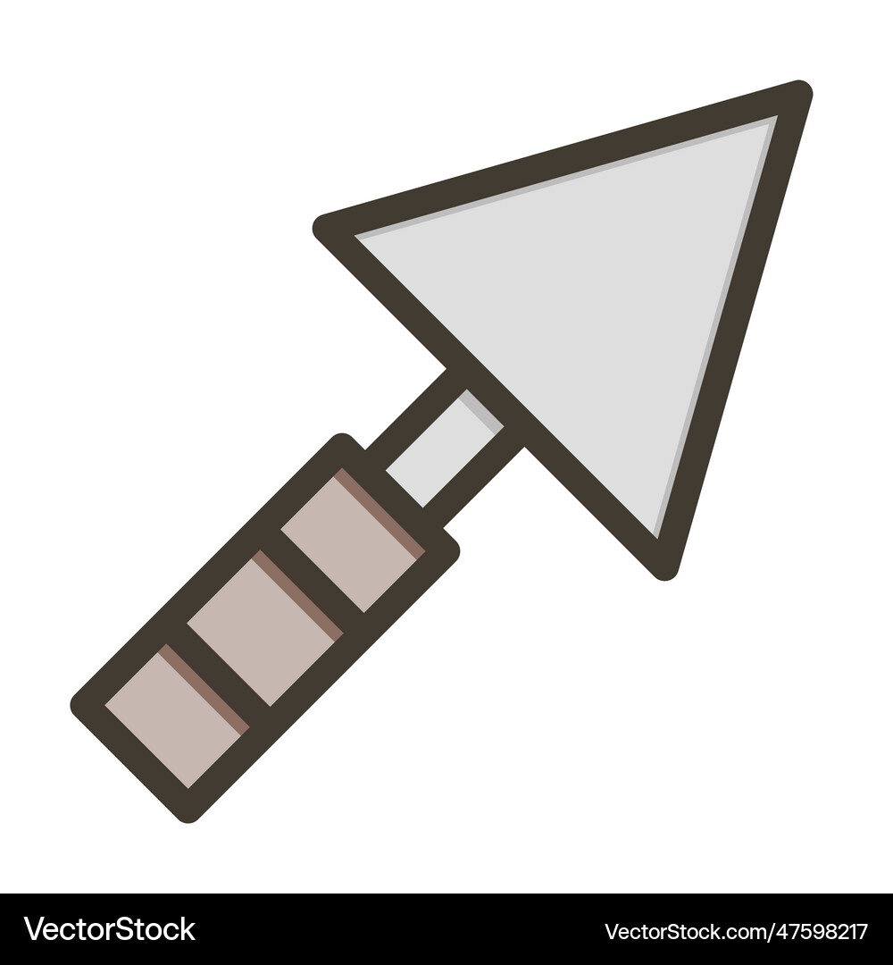Trowel thick line filled colors for personal Vector Image