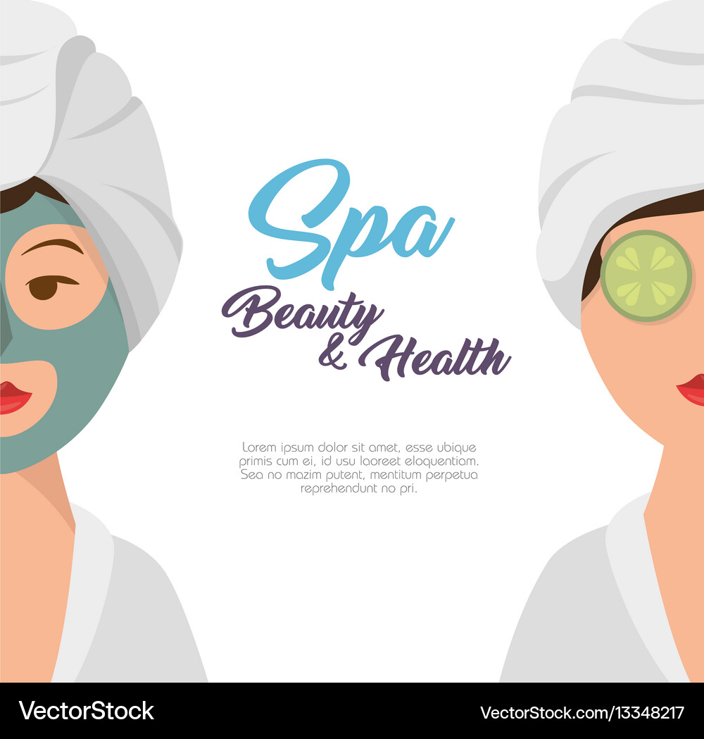 Woman avatar on spa Royalty Free Vector Image - VectorStock
