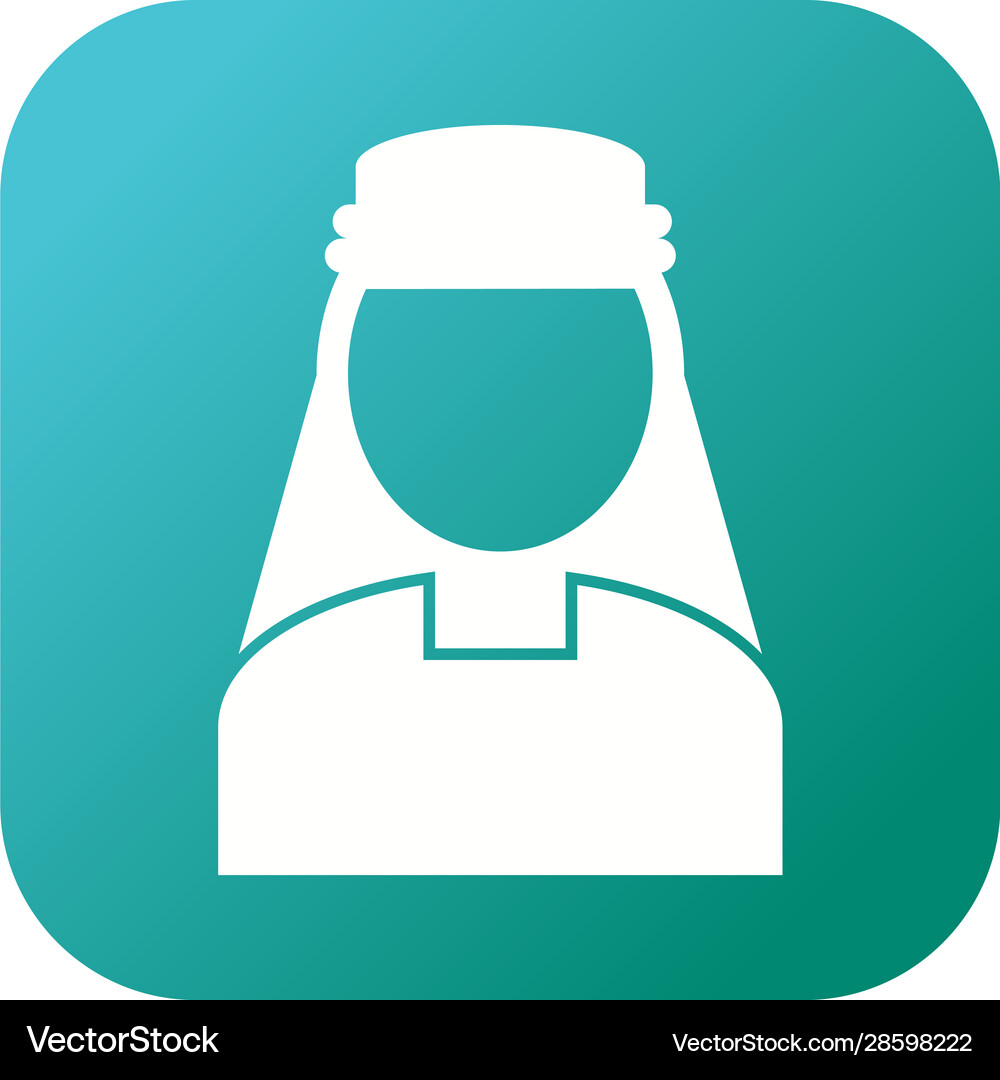 Beautiful turkish man glyph icon Royalty Free Vector Image