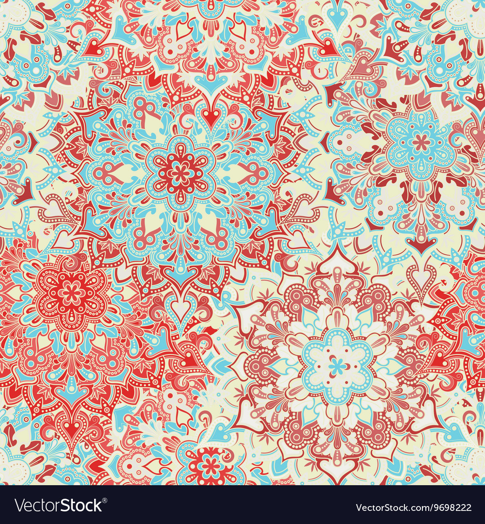 Boho flower pattern Royalty Free Vector Image - VectorStock