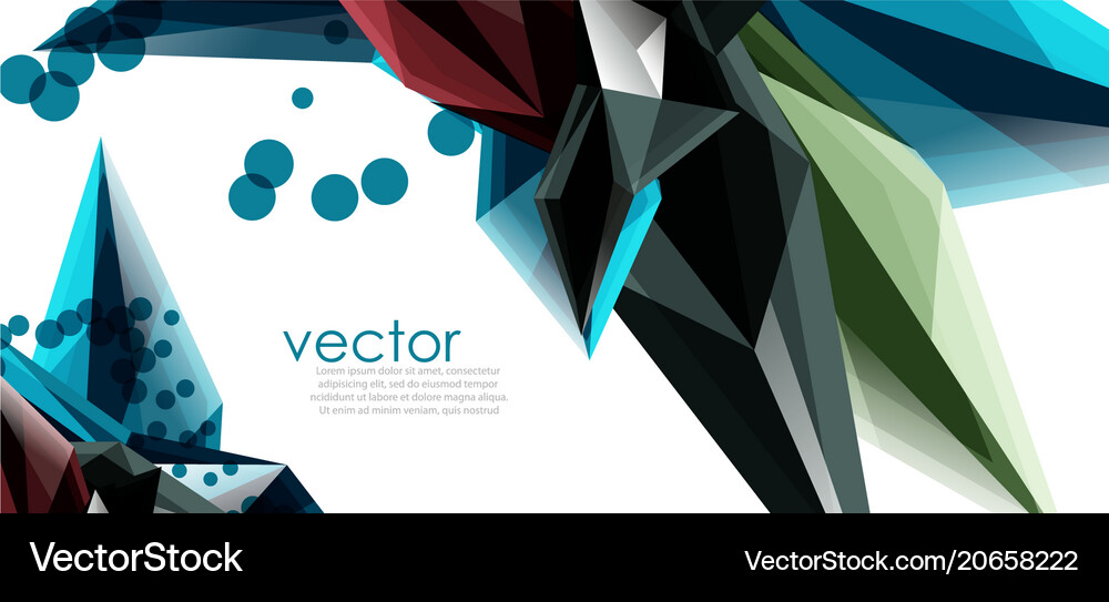 Color glass crystals on white background Vector Image