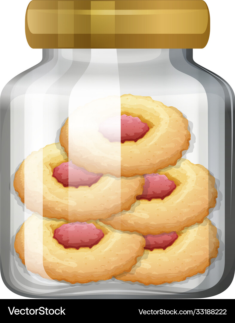 Cookies in glass jar Royalty Free Vector Image