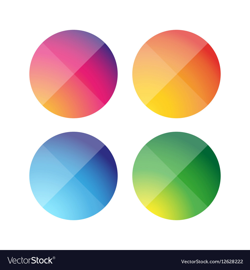 Empty round button set Royalty Free Vector Image