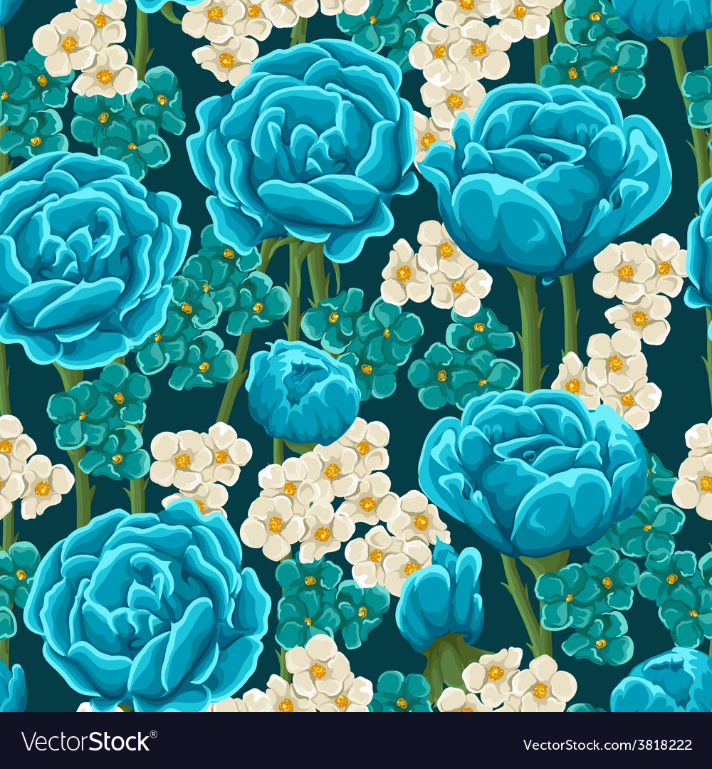 Floral seamless patterns Royalty Free Vector Image