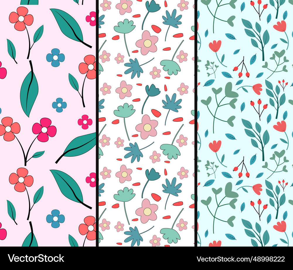 Flower pattern design background Royalty Free Vector Image