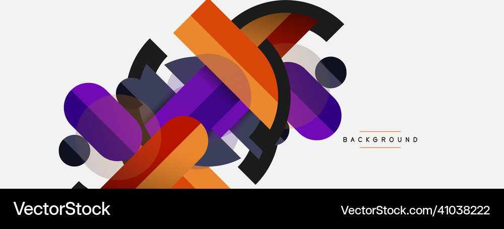 Round geometric shapes lines and circles Vector Image