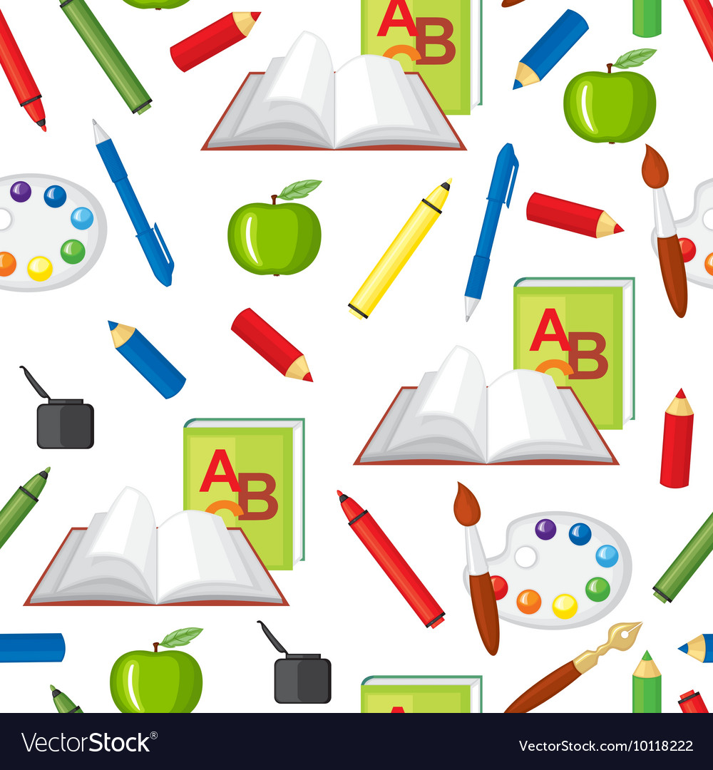 School pattern Royalty Free Vector Image - VectorStock