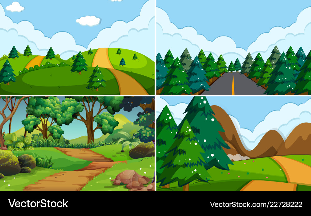 Set of nature background Royalty Free Vector Image